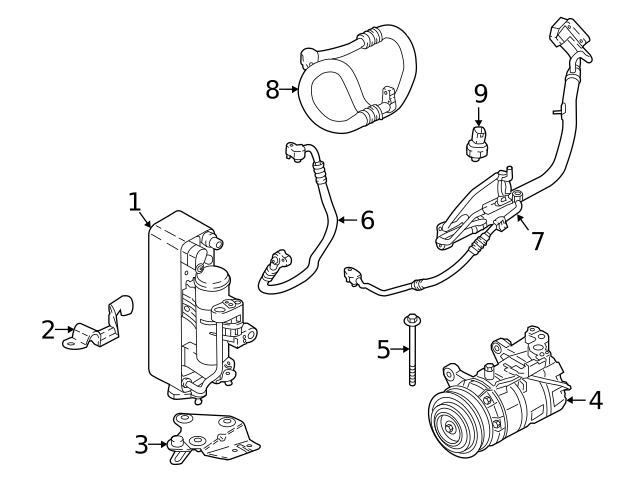 Genuine BMW 64539337135 A/C Refrigerant Suction Hose - BMW
