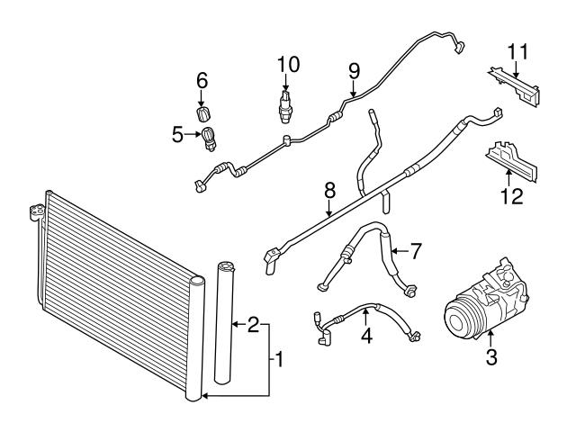 Genuine BMW 64539359041 A/C Refrigerant Suction Hose - BMW ...