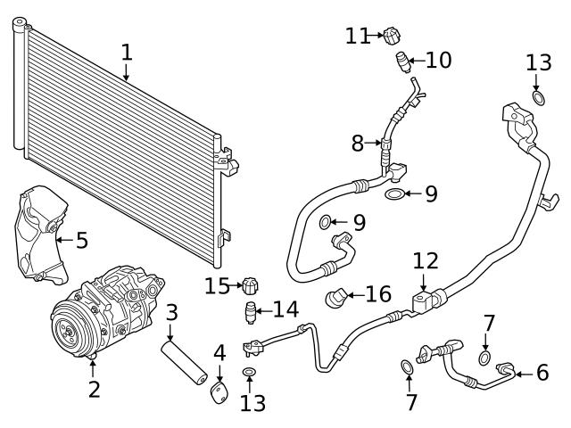 Genuine BMW 64539364255 A/C Condenser - BMW