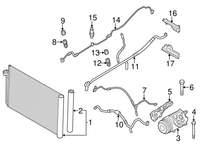 Genuine BMW 64557585167 A/C Compressor Bracket; Front - BMW