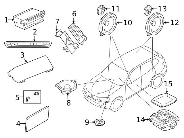 Genuine BMW 65132622516 Speaker; Right, Left - BMW