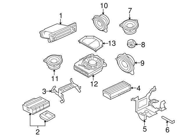 Genuine BMW 65136945411 Door Speaker Connector; Left Front, Right Front ...