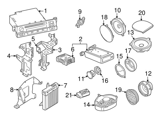 Genuine BMW 65138374748 Rear Seat Speaker Switch; Left Front, Right ...