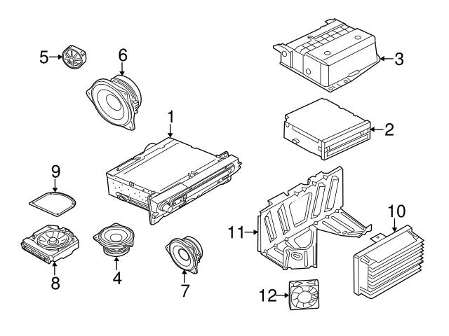 Genuine BMW 65139169689 Rear Seat Speaker Switch; Left Rear, Right Rear ...