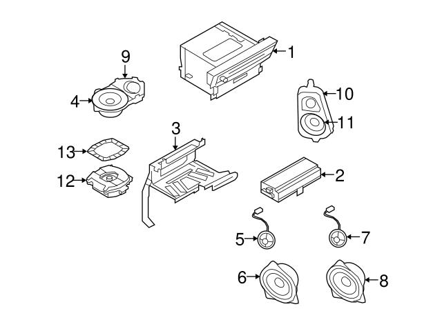Genuine BMW 65139218695 Speaker Box; Left, Right - BMW | 65136971884