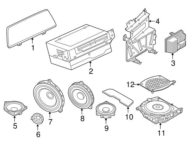 Genuine BMW 65139354085 Rear Seat Speaker Switch; Left Front, Right ...