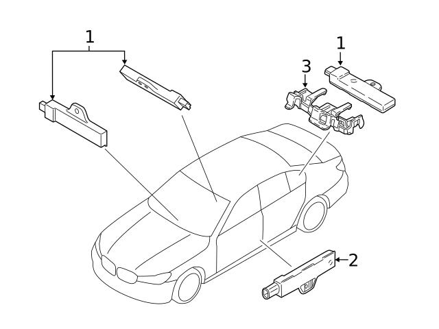 Genuine BMW 65206832065 Keyless Entry Antenna; Inner Front - BMW