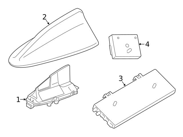 Genuine BMW 65208795961 Radio Antenna Mast - BMW | 65209350086
