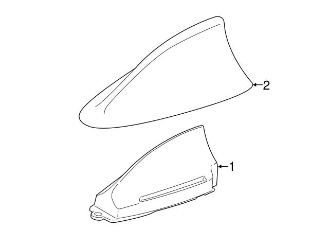 Genuine BMW 65209184814 Antenna Bezel - BMW