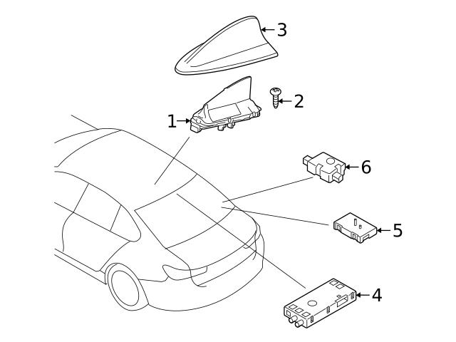 Genuine BMW 65209303037 Radio Antenna Base - BMW