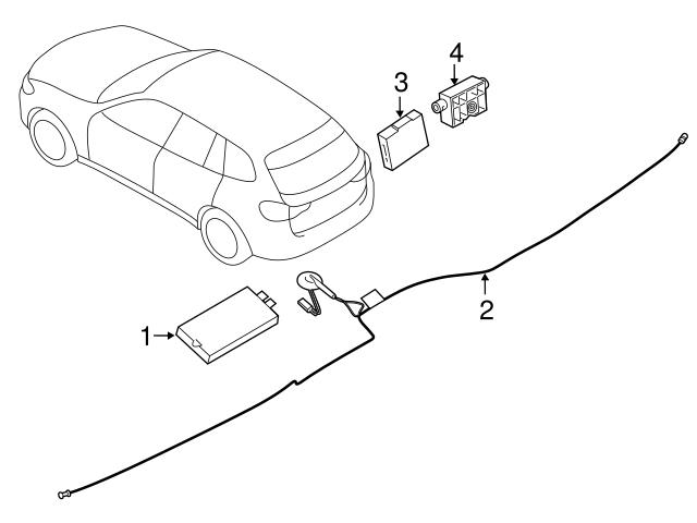 Genuine BMW 65209389612 Radio Antenna Mast - BMW