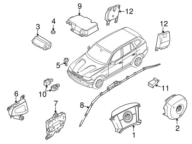 Genuine BMW 65773414264 Impact Sensor; Left, Right - BMW | 65773412001 ...