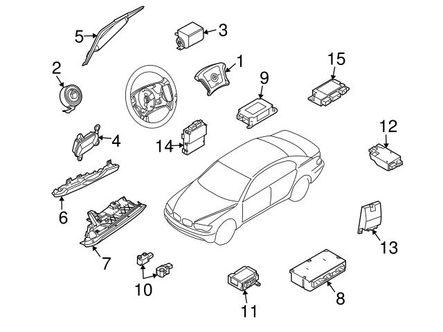 Genuine BMW 65776970892 Impact Sensor; Right - BMW | 65776946112 ...