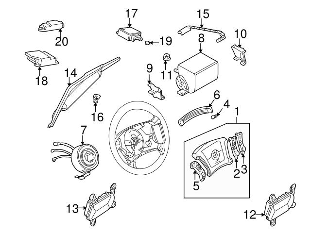 Genuine BMW 65778386131 Air Bag Control Module; Front - BMW