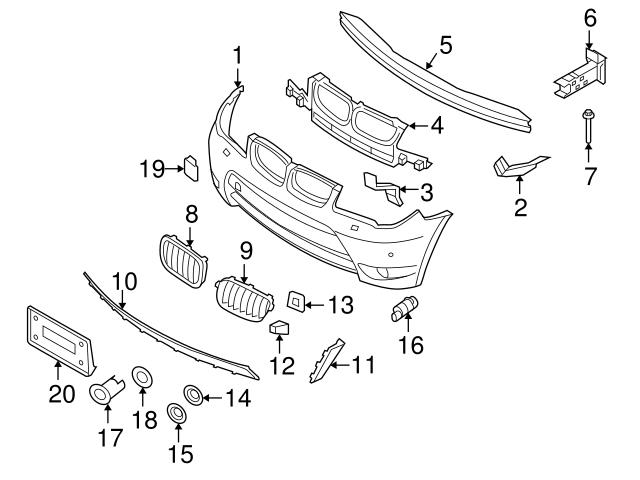 Genuine BMW 66202180148 Parking Aid Sensor; Front - BMW | 66200309540