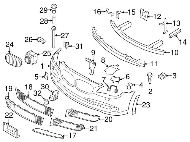 Genuine BMW 66209233029 Parking Aid Sensor; Front, Rear - BMW