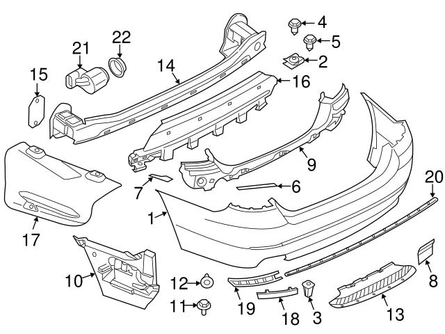 Genuine BMW 66209233040 Parking Aid Sensor; Front, Rear - BMW
