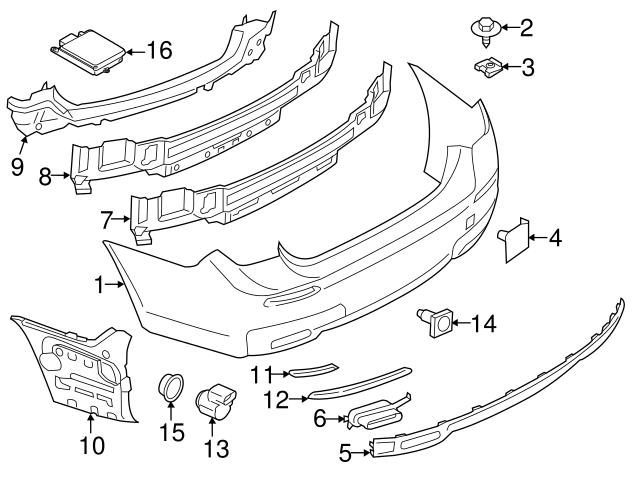 Genuine BMW 66209233047 Parking Aid Sensor; Front, Rear - BMW