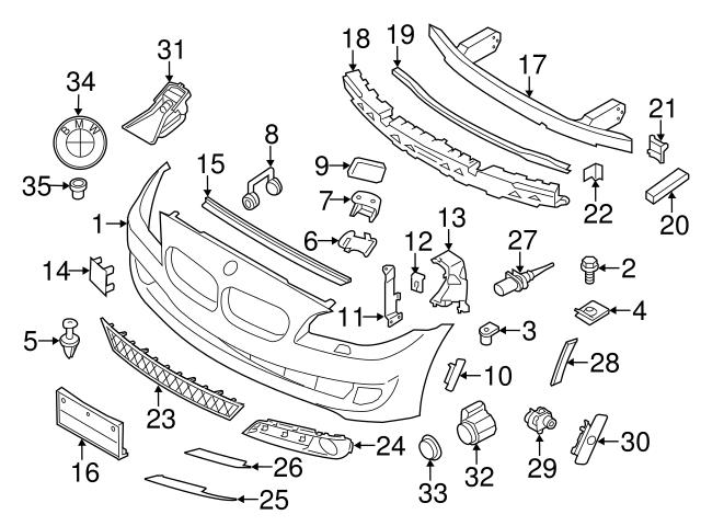 Genuine BMW 66209275737 Parking Aid Sensor; Front, Rear - BMW