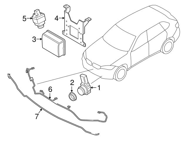 Genuine BMW 66209312622 Parking Aid Sensor; Rear Inner - BMW