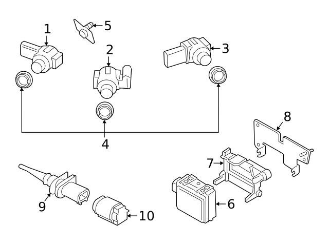 Genuine BMW 66209472279 Parking Aid Sensor; Left, Right - BMW