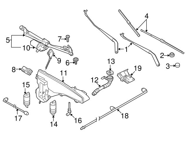 Genuine BMW 67127311440 Windshield Washer Pump - BMW