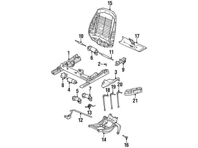 Genuine BMW 67318357057 Seat Motor; Left Front, Right Front - BMW