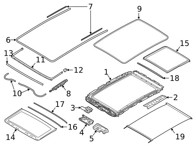 Genuine BMW 67617490936 Sunroof Motor - BMW | 54107493161