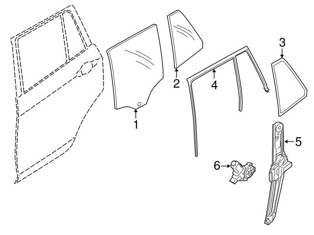 Genuine BMW 67627268340 Power Window Motor; Right - BMW | 67622990432