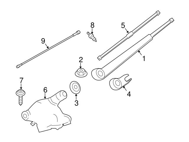 Genuine BMW 67637237062 Back Glass Wiper Motor; Rear - BMW