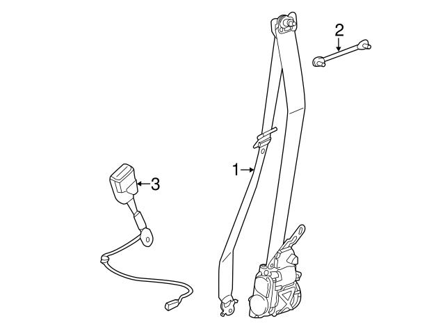 Genuine BMW 72117313299 Seat Belt Receptacle; Left, Right, Front - BMW