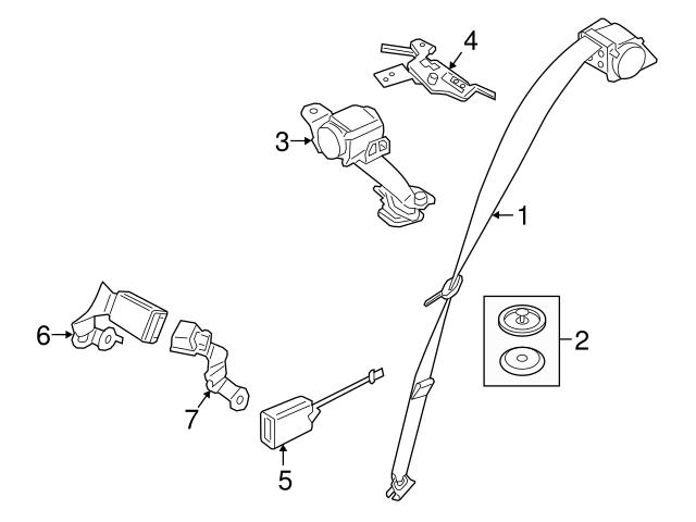 Genuine BMW 72117378262 Seat Belt Receptacle; Right - BMW