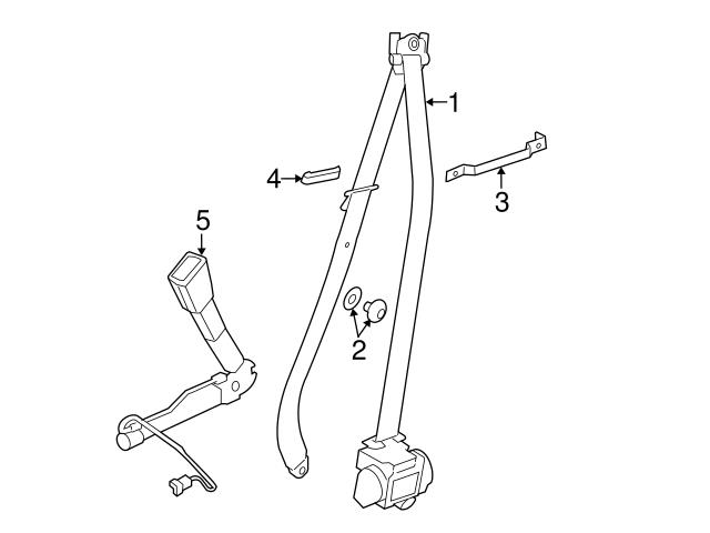 Genuine BMW 72117383318 Seat Belt Lap and Shoulder Belt; Right - BMW ...