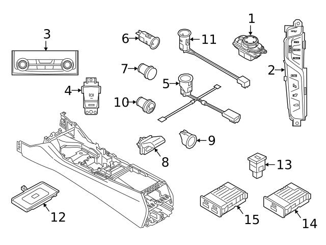 Genuine BMW 84108711939 Audio Auxiliary Jack; Rear - BMW
