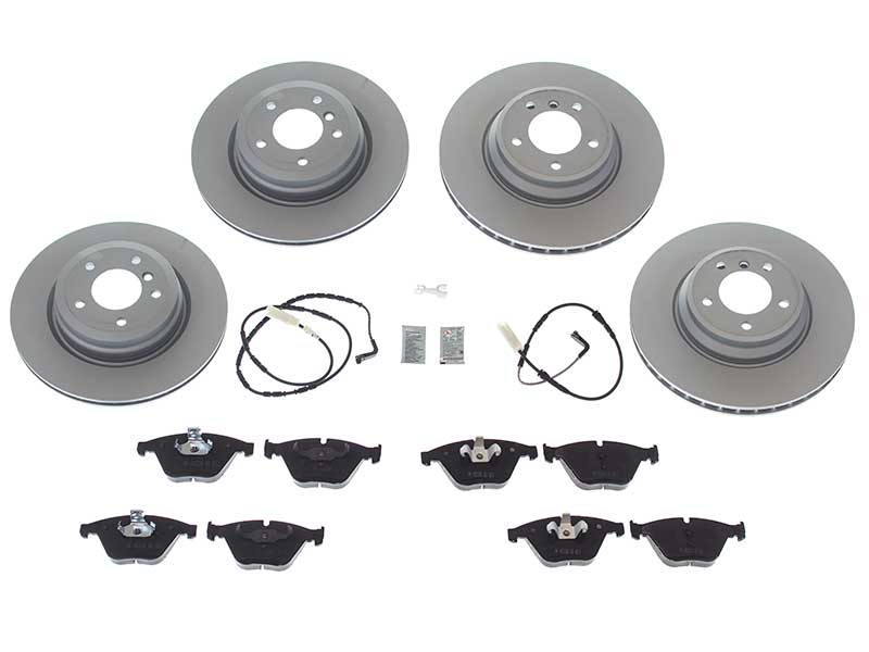 AAZ Preferred BMWBRAKEKIT1 Disc Brake Pad and Rotor Kit; Front and Rear ...