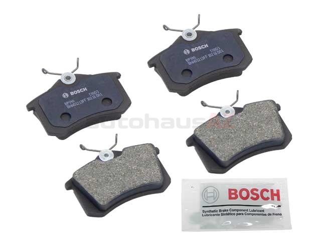 Bosch QuietCast BP340 Brake Pad Set; Rear; OE Supplier Compound - Audi ...