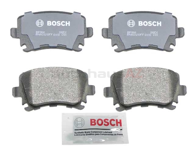 Bosch Quietcast 1K0698451K, BP1108 Brake Pad Set; Rear - Audi, VW ...
