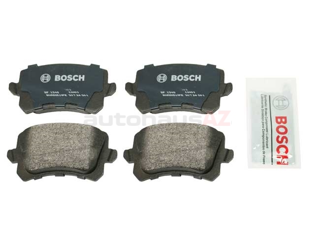 Bosch Quietcast 3C0698451C, BP1348 Brake Pad Set; Rear - VW