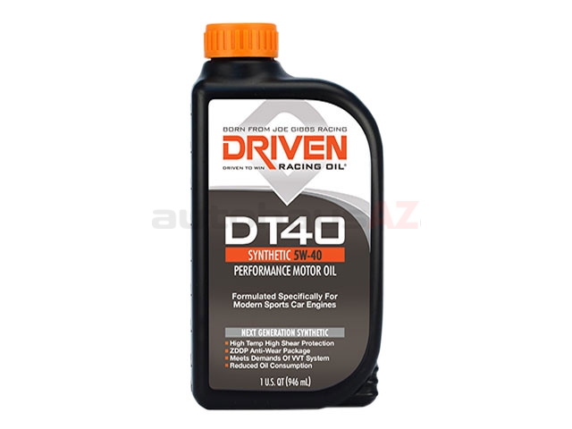 DRIVEN 02406 Engine Oil; DT40 Street Performance; 5W-40 Synthetic; 1 Qt ...