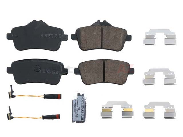 Akebono Euro EUR1630A Brake Pad Set; Rear - Mercedes | 0004209904 ...