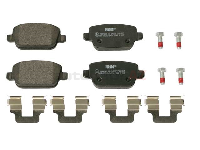Ferodo 30671576, FDB1917 Brake Pad Set; Rear - Volvo | LR023888