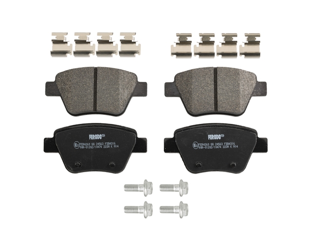Ferodo 5K0698451A, FDB4316 Brake Pad Set; Rear - Audi, VW | 5K0698451C
