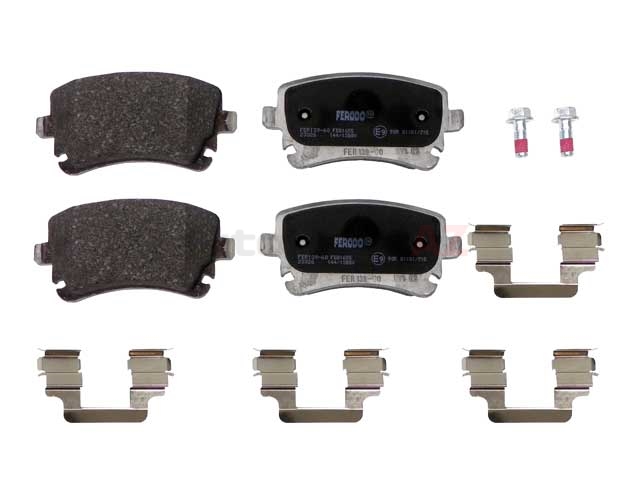 Ferodo 8E0698451P, FDB1655 Brake Pad Set; Rear - Audi | 4B3698451A ...