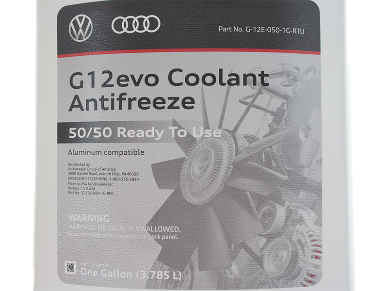 Genuine VW/Audi G12E0501GRTU Antifreeze/Coolant; 50/50 Mix; 1 Gallon ...