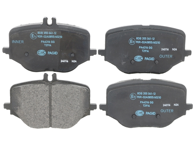 Hella Brake Systems 0004209705, 355041121 Brake Pad Set - Mercedes ...
