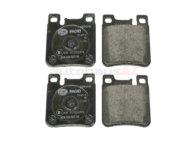 Hella Pagid 004420932041, 355007581 Brake Pad Set; Rear - Mercedes ...