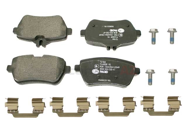 Hella Pagid 0084200820, 355020471 Brake Pad Set; Rear - Mercedes