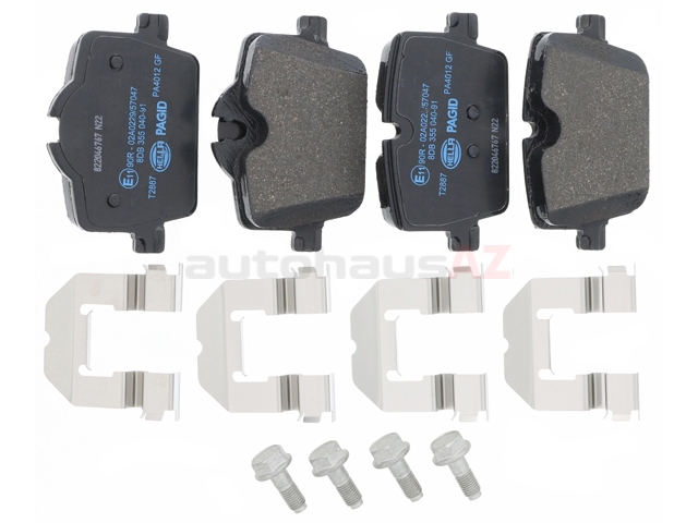 Hella Pagid 34206888832, 355040911 Brake Pad Set; Rear - BMW