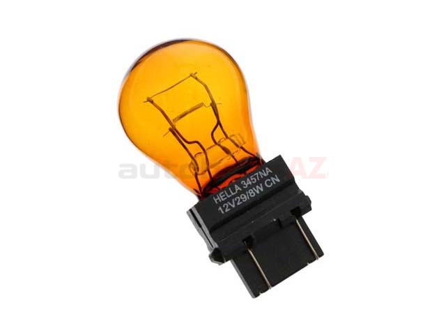 Hella 3457A, 3457NA Turn Signal Light Bulb; 12V - 27W/7W; Amber ...