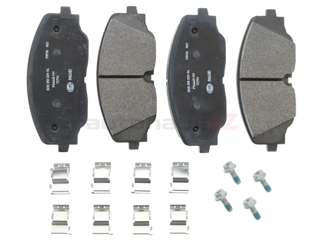 Hella Pagid 3QF698151D, 355039941 Brake Pad Set; Front - VW | 3QF698151